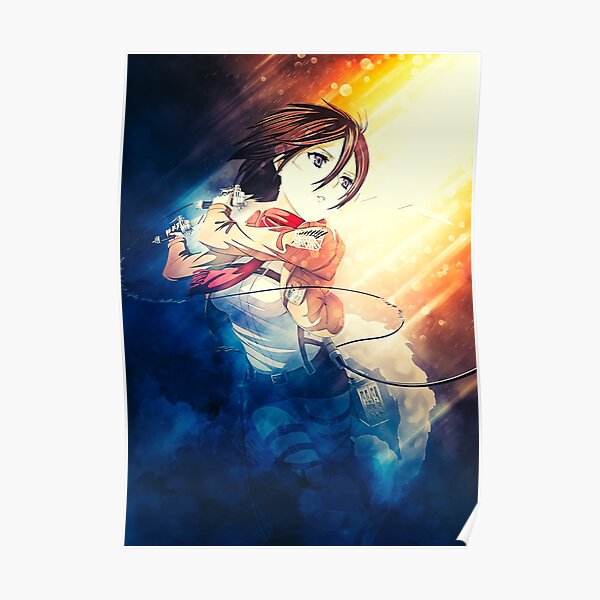 "Attack on Titan Mikasa Ackerman" Poster by delfinart | Redbubble