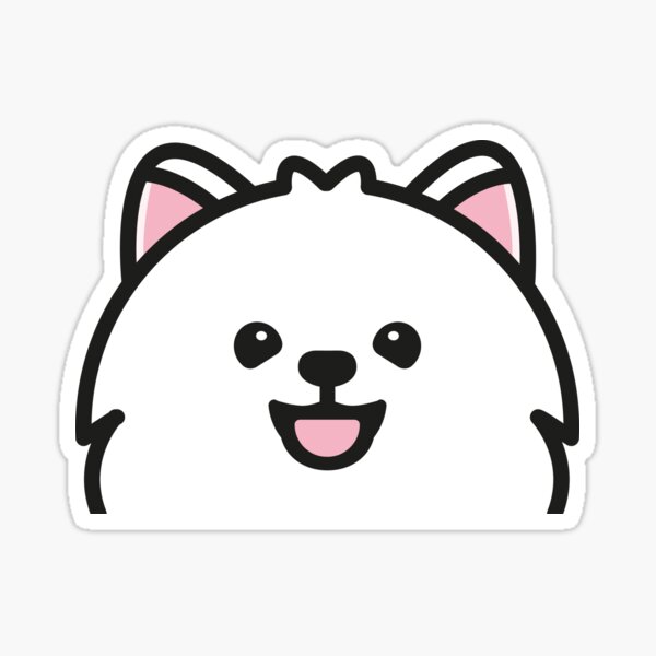 "Puffy Pomeranian - cute fluffy dog" Sticker for Sale by SUPER-ANIMALS ...