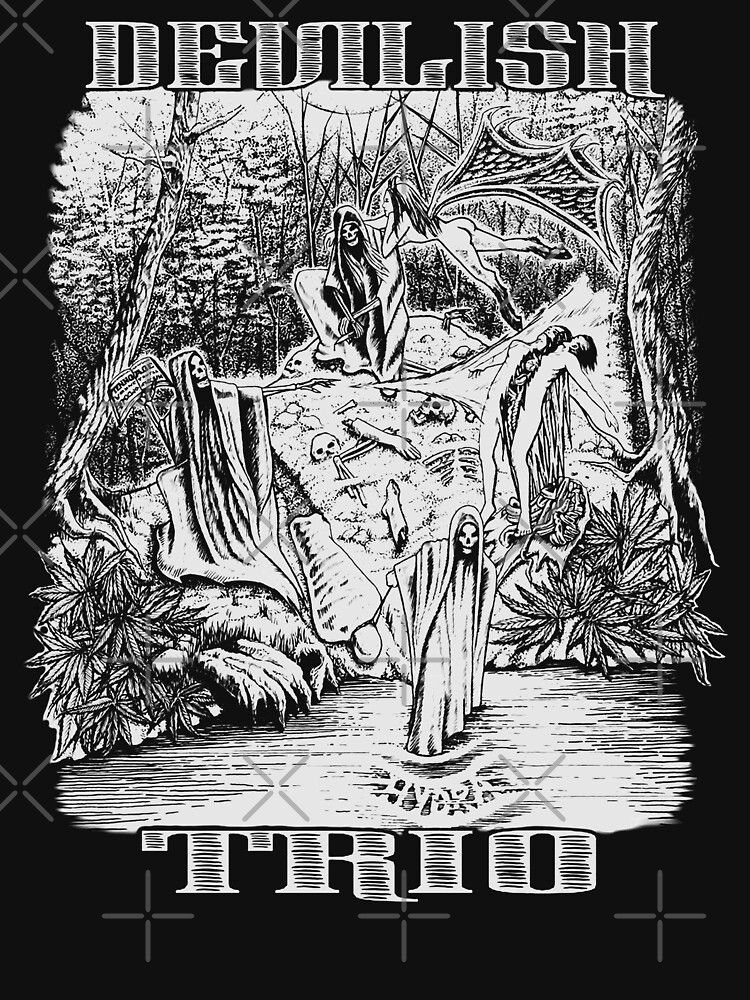 "Devilish Trio Past Junts" T-shirt for Sale by CasterNo | Redbubble ...