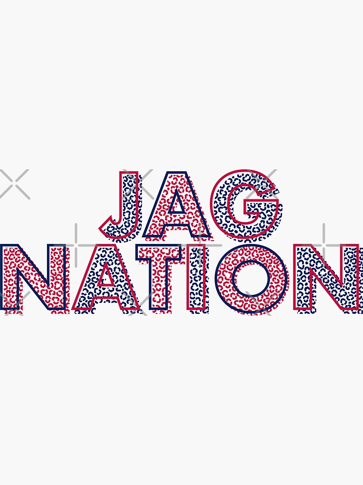 "Jag Nation Jaguar Print with Color Outline" Sticker for Sale by ...