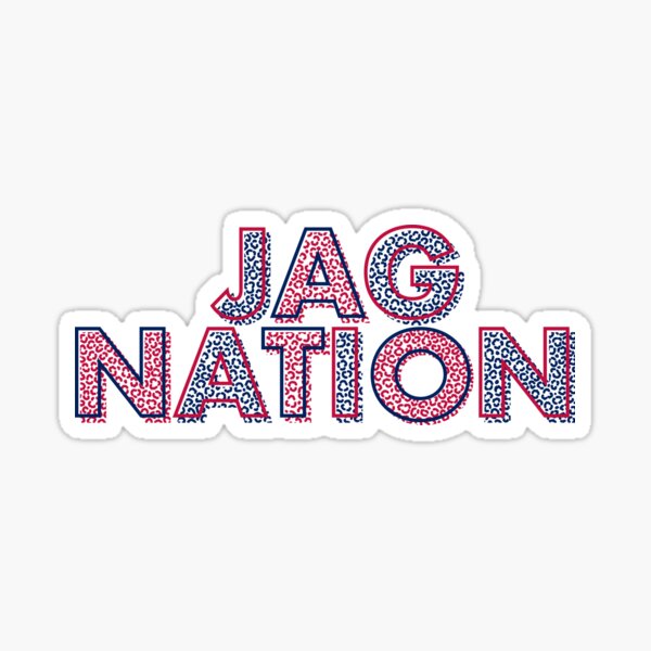 "Jag Nation Jaguar Print with Color Outline" Sticker for Sale by ...