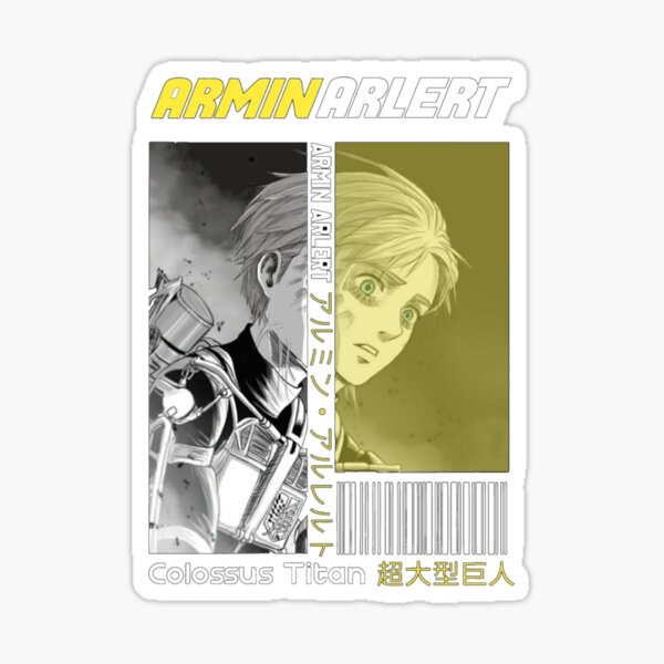"Armin Arlert AOT - Colossus Titan " Sticker for Sale by RoyceHills ...