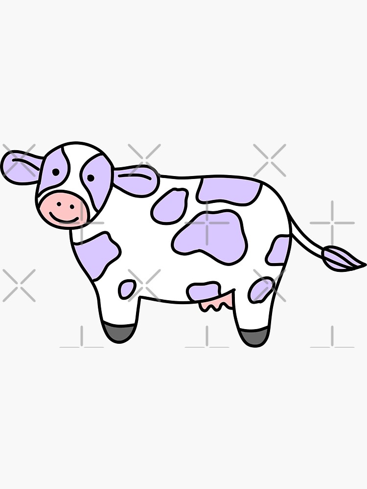 "Lavender Cow" Sticker for Sale by mangoisland | Redbubble