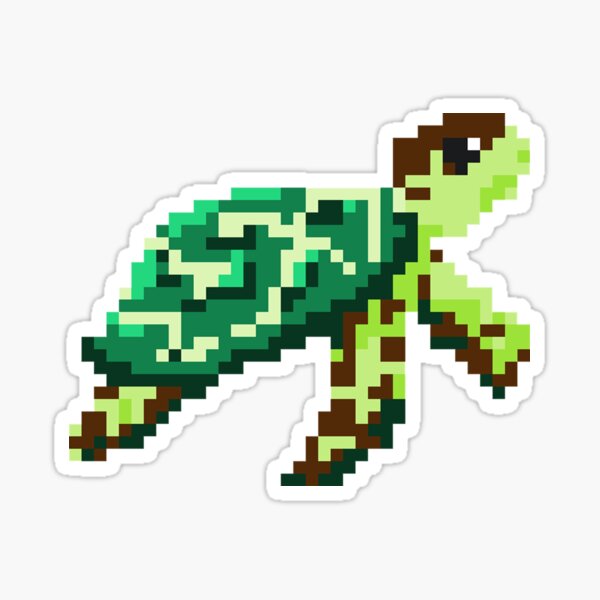 "Pixel Art Hawksbill Sea Turtle" Sticker for Sale by giovonni808 ...
