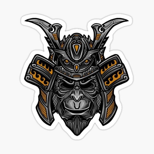 "Ronin Samurai Helmet " Sticker for Sale by anikenpotu | Redbubble