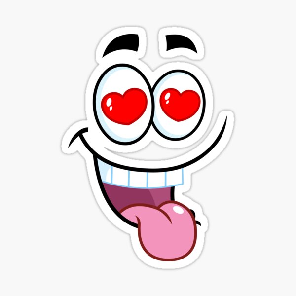 "cute happy love face" Sticker for Sale by Blackwolf77 | Redbubble