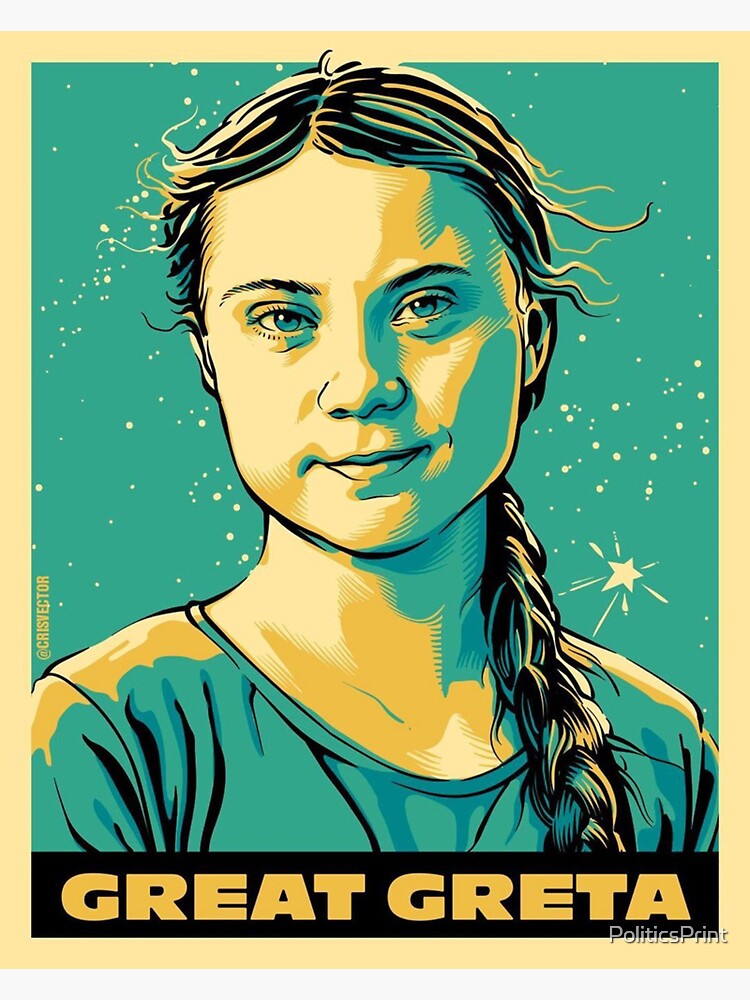 "Greta Thunberg" Sticker for Sale by PoliticsPrint | Redbubble