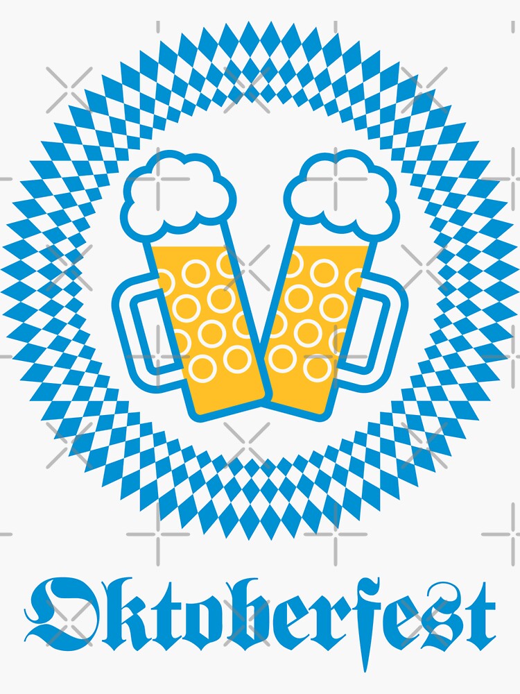 "Oktoberfest Munich Bavaria Germany (2C)" Sticker by MrFaulbaum | Redbubble