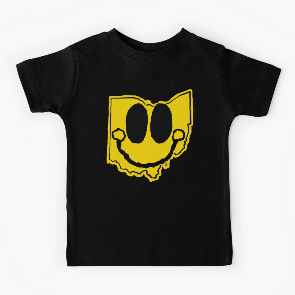 "Ohio Happy Cartoon Map Face with smile" Kids T-Shirt for Sale by ...