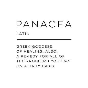 "Panacea Definition" Greeting Card for Sale by wisemagpie | Redbubble