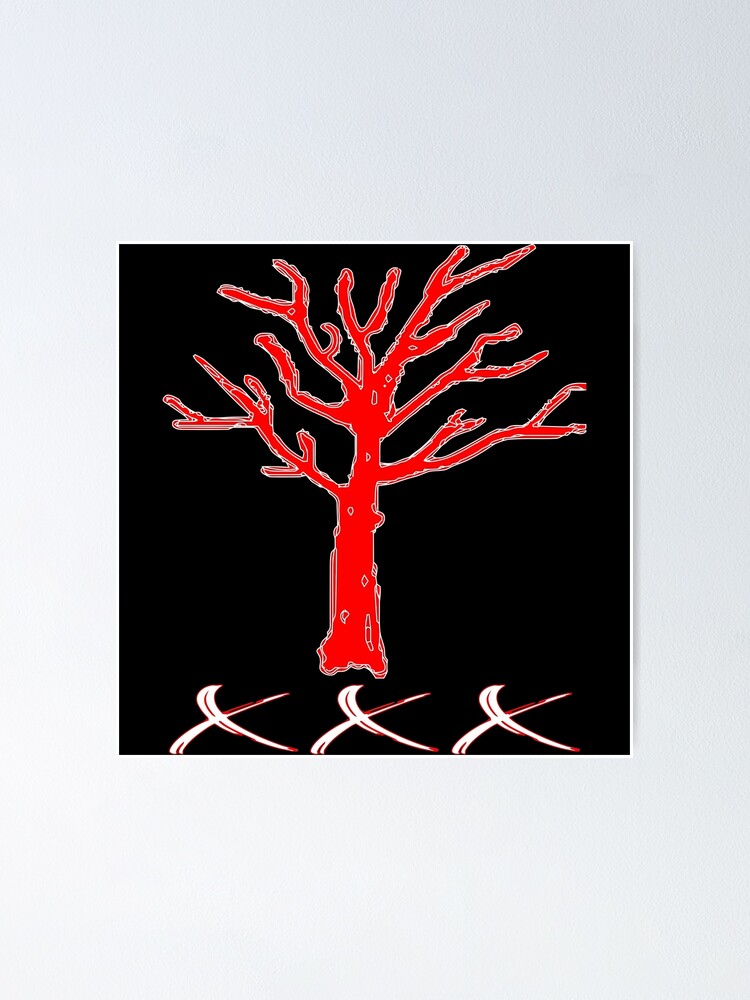 "red x tree" Poster by tariqdaniels | Redbubble