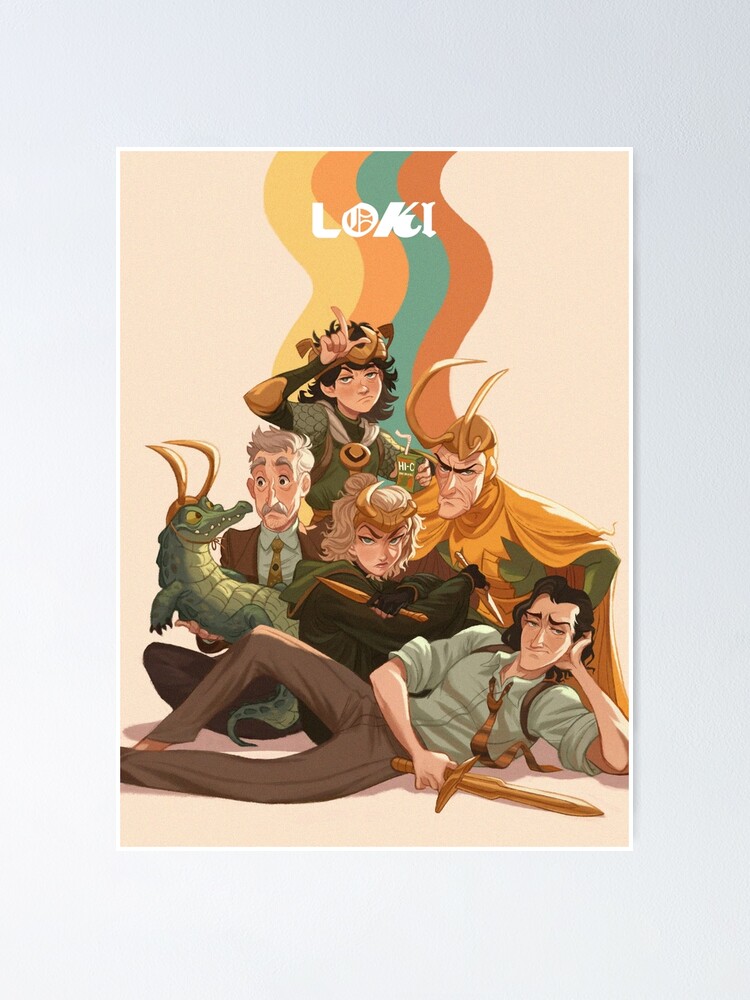 "Loki Variant + Mobius" Poster by ruthdtinsley | Redbubble