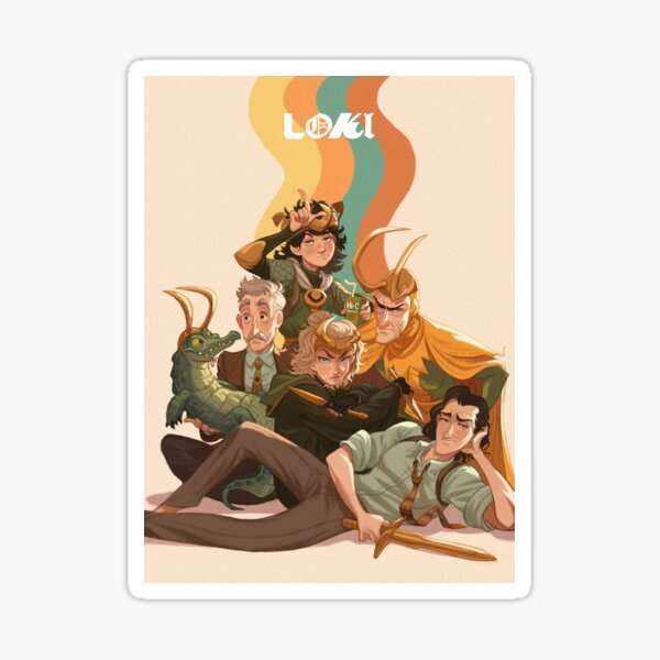 "Loki Variant + Mobius" Sticker by ruthdtinsley | Redbubble