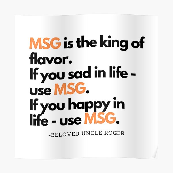 "Uncle Roger Quote" Poster for Sale by marcusyks | Redbubble