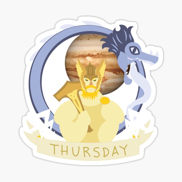 "Days of the week - THURSDAY" Sticker by InPBo | Redbubble