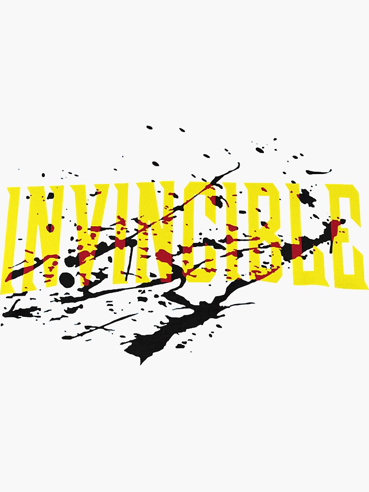 "INVINCIBLE Classic" Sticker for Sale by ashtonrafael | Redbubble