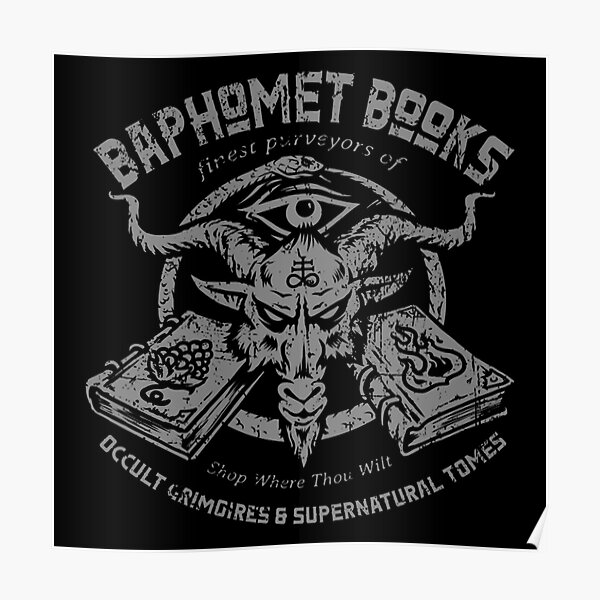 "Baphomet Books " Poster for Sale by Parasites566 | Redbubble
