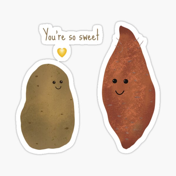 "My Sweet Potato" Sticker by jvcoart | Redbubble