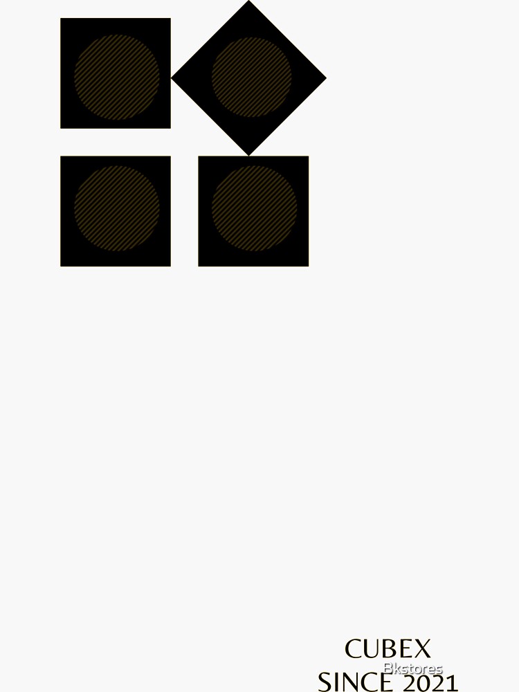 "Cubex logo print design " Sticker for Sale by Bkstores | Redbubble