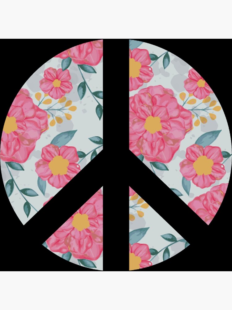 "Flower Power Peace Sign Hippie Symbol Party " Poster by CancNea431 ...