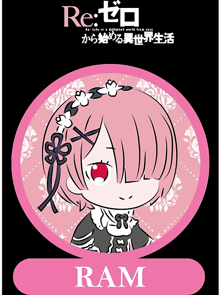 "RE ZERO RAM CHIBI " Poster by nawaalwebbs | Redbubble