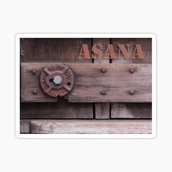 "Rustic Asana" Sticker for Sale by GrimalkinStudio | Redbubble