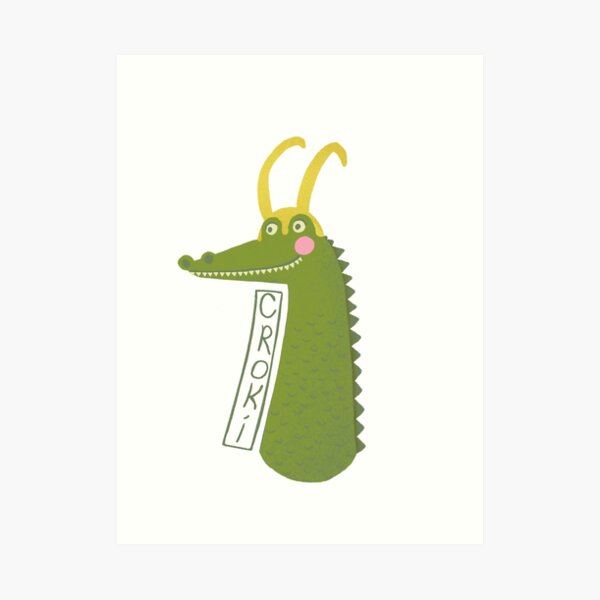 "Croki, loki, alligators illustration" Art Print by axopie | Redbubble