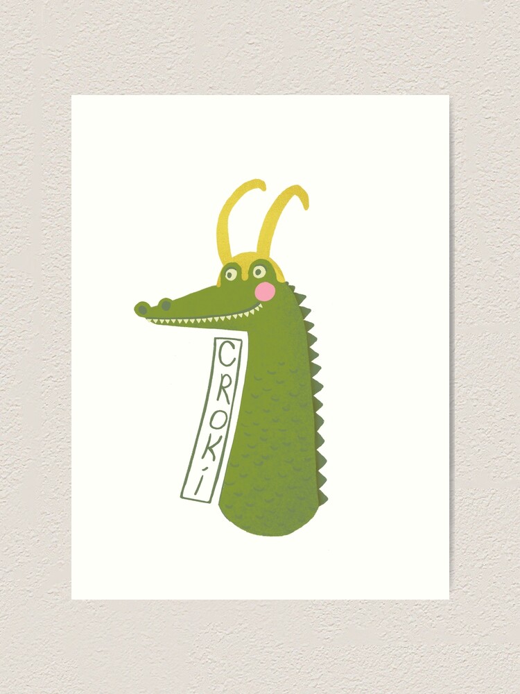 "Croki, loki, alligators illustration" Art Print by axopie | Redbubble