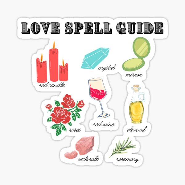 "Love Spell Guide" Sticker for Sale by syarifahrasul | Redbubble
