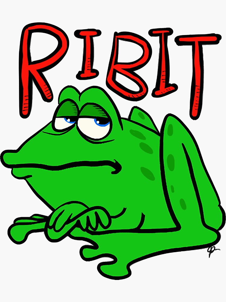 "Ribit frog " Sticker for Sale by remuscorby | Redbubble