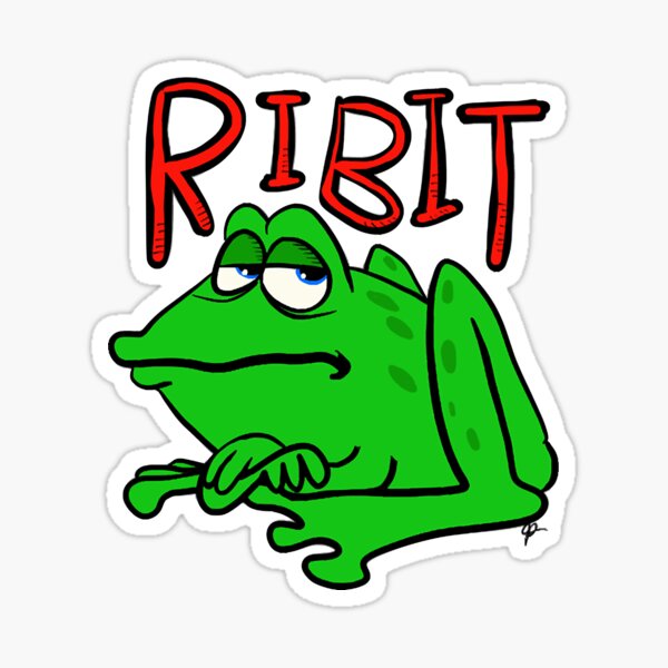 "Ribit frog " Sticker for Sale by remuscorby | Redbubble