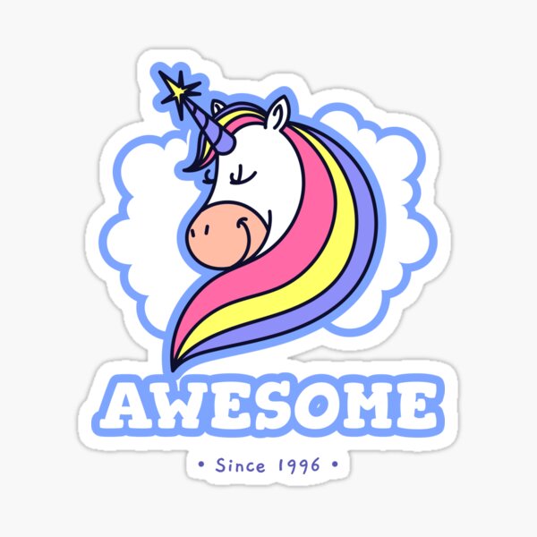 "Awesome Since 1996" Sticker for Sale by AUdesigns1309 | Redbubble