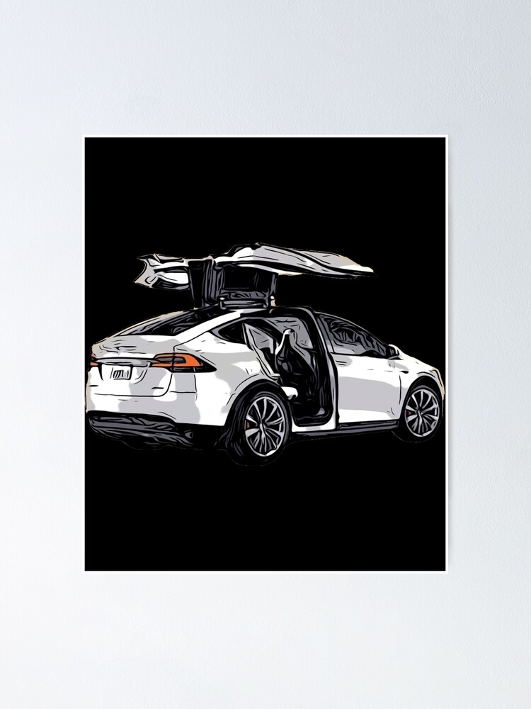 "tesla model x" Poster by ShopCanyonMoons | Redbubble