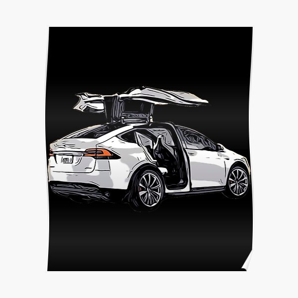 "tesla model x" Poster by ShopCanyonMoons | Redbubble