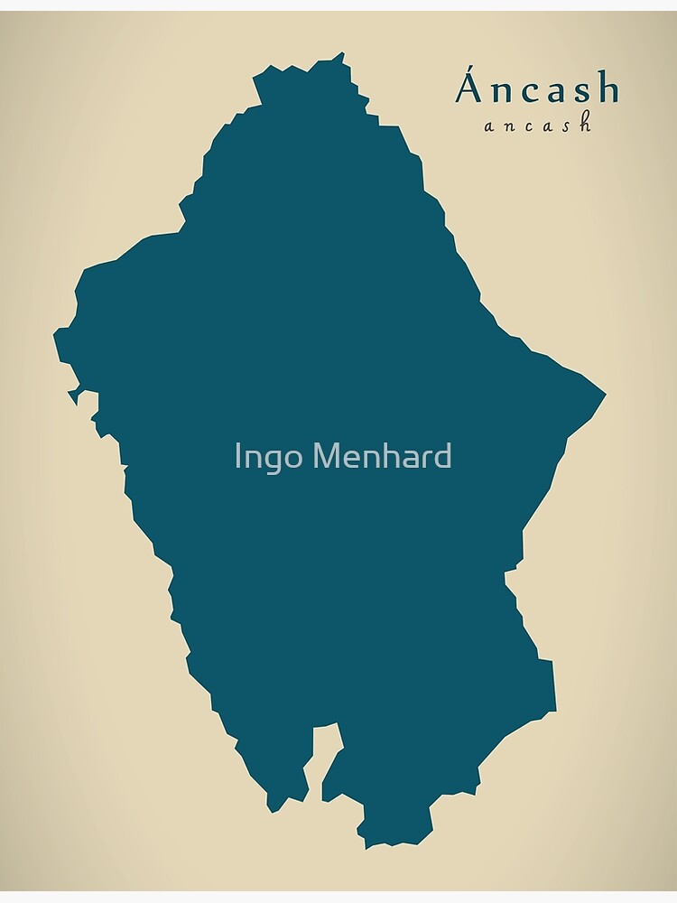 Póster «Mapa moderno - Mapa de la región Ancash Perú PE» de ingomenhard ...