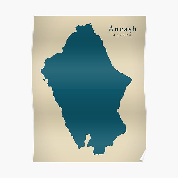 Póster «Mapa moderno - Mapa de la región Ancash Perú PE» de ingomenhard ...