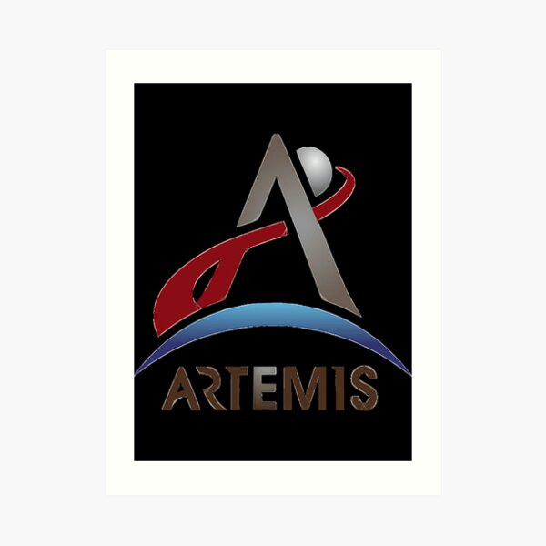 "The NEW Official NASA Artemis Program logo " Art Print by nawaalwebbs ...