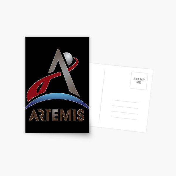 "The NEW Official NASA Artemis Program logo " Postcard for Sale by ...