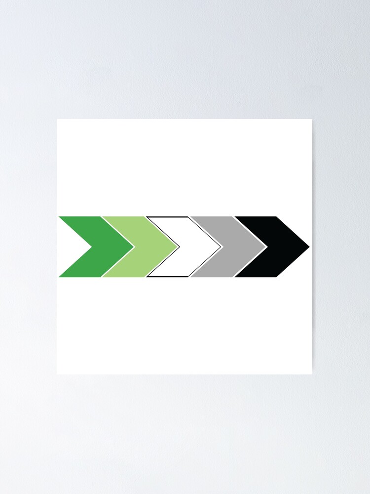 "Aromantic Pride Flag Simple Color Arrow Design " Poster for Sale by ...