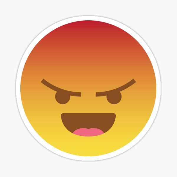 "Angry emoji 's evil laugh" Sticker for Sale by Motivationeon | Redbubble