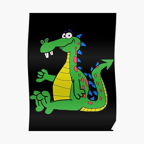 "friendly Dragon " Poster for Sale by julyagordner | Redbubble