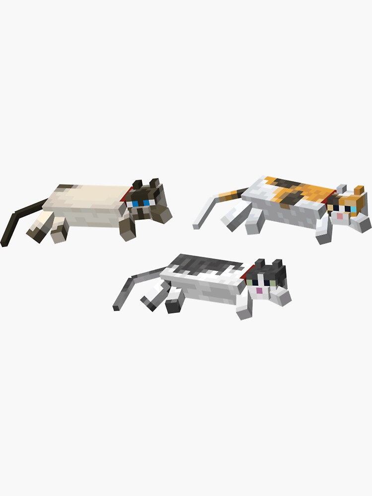 "Minecraft Cats Pattern" Sticker for Sale by ShopCanyonMoons | Redbubble