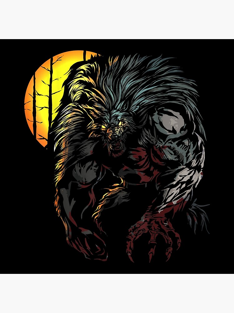 "Werewolf Full Moon Lycan Mythology Easy Halloween" Art Print by ...