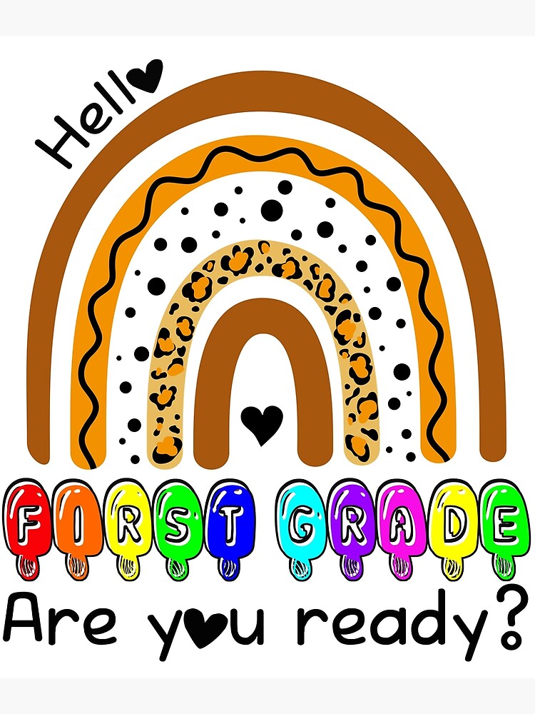 "First Grade Rainbow Girls Boys Teacher Team" Poster by longhaiksc ...