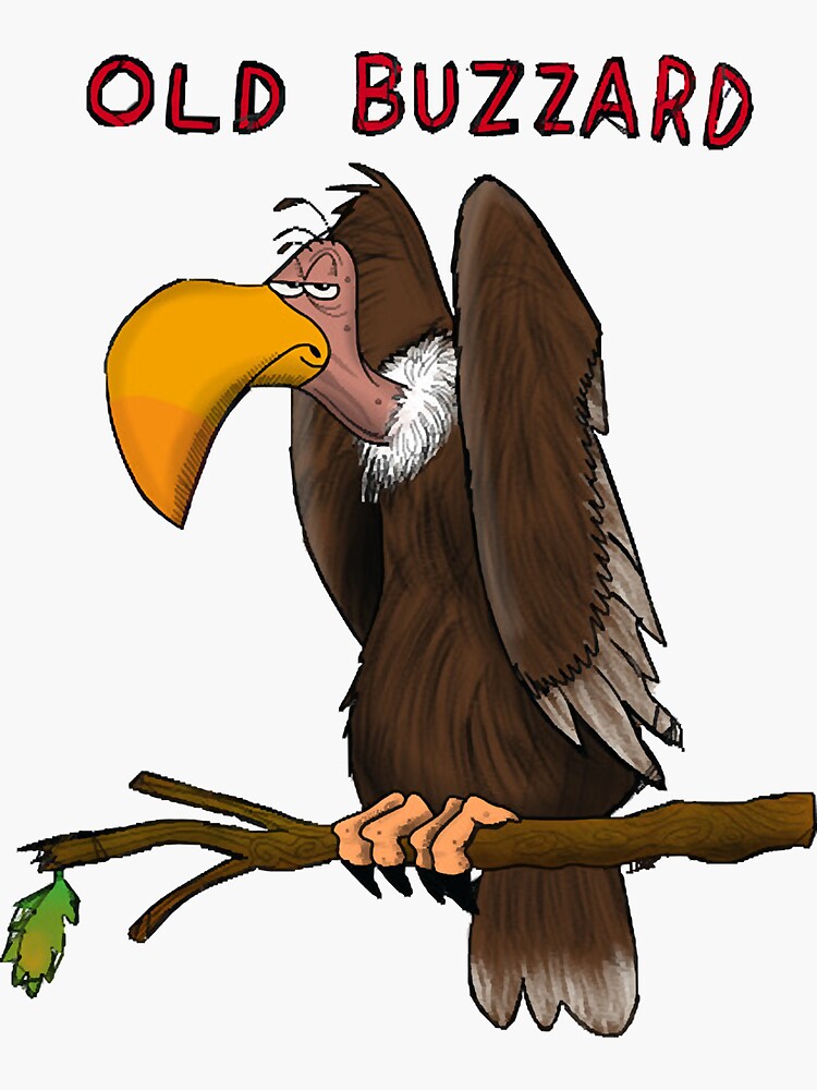 "old buzzard " Sticker for Sale by julyagordner | Redbubble