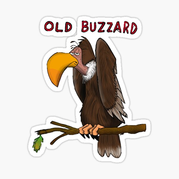 "old buzzard " Sticker for Sale by julyagordner | Redbubble
