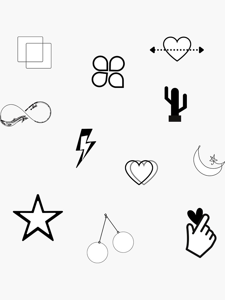 "Small black elements sticker pack" Sticker for Sale by blumun | Redbubble