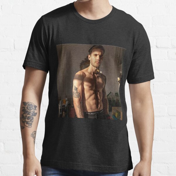 "PewDiePie Shirtless Muscles" T-shirt for Sale by gusgadirov ...
