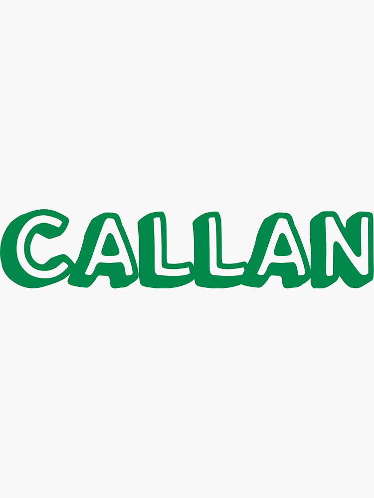 "CALLAN" Sticker for Sale by kikojipo | Redbubble