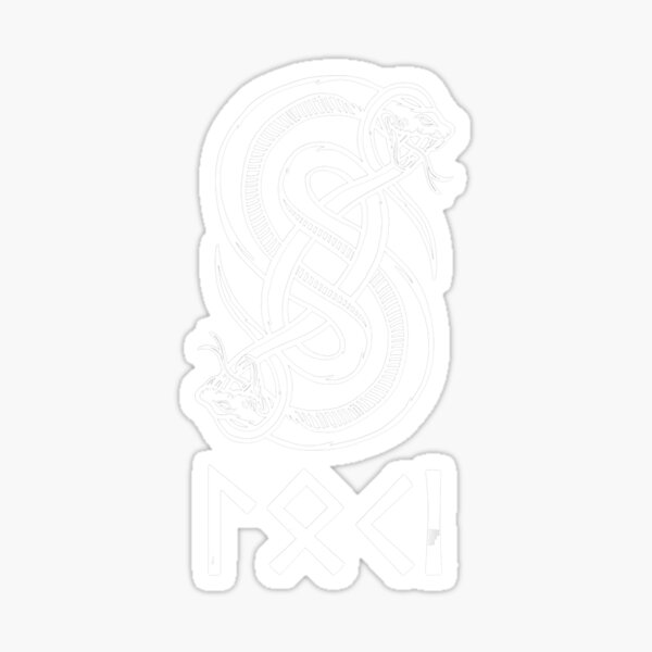 "Loki Name in Norse Runes & Snake Symbol " Sticker for Sale by ...